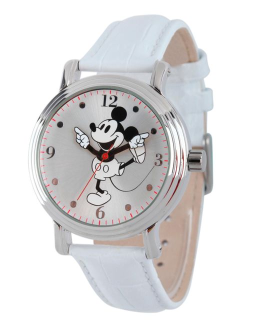 ewatchfactory Disney Mickey Mouse Shiny Silver Vintage Alloy Watch in ...