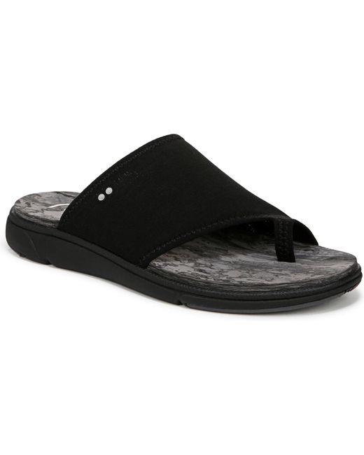 Ryka Margo-slide Toe Loop Sport Sandals in Black | Lyst