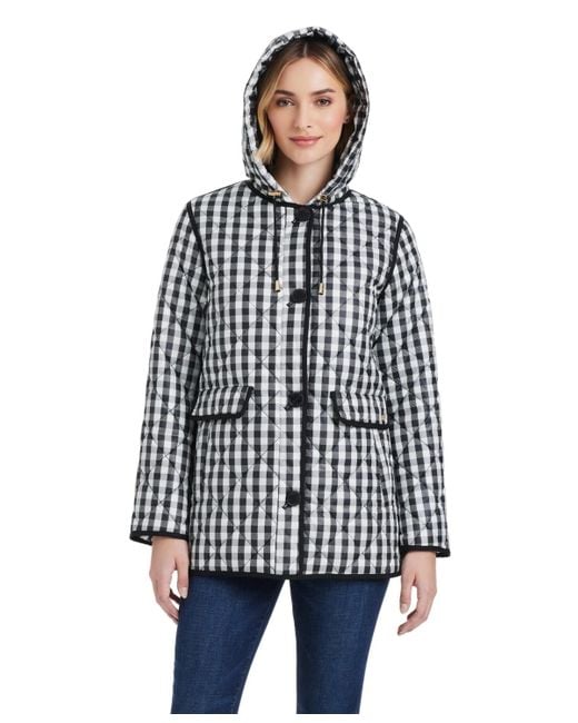 Kate Spade Diamond Quilted A-line Jacket in Blue | Lyst