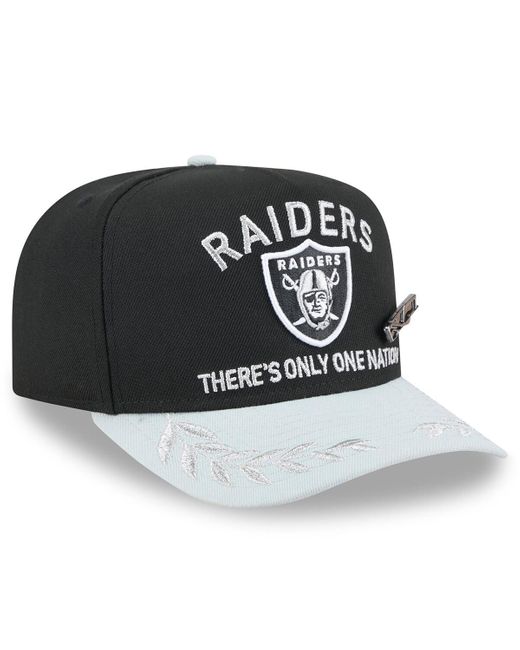 KTZ Black/silver Las Vegas Raiders 2025 Nfl Draft On Stage A-frame ...