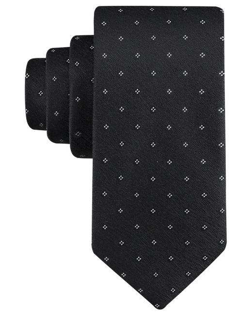 Calvin Klein Diamond-pattern Tie in Black for Men | Lyst