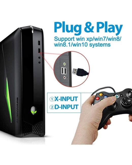 Doyo Wired Pc Game Controller Joystick Gamepad Double Motor Vibration ...