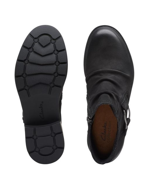 Clarks Collection Hearth Faye Boots in Black | Lyst