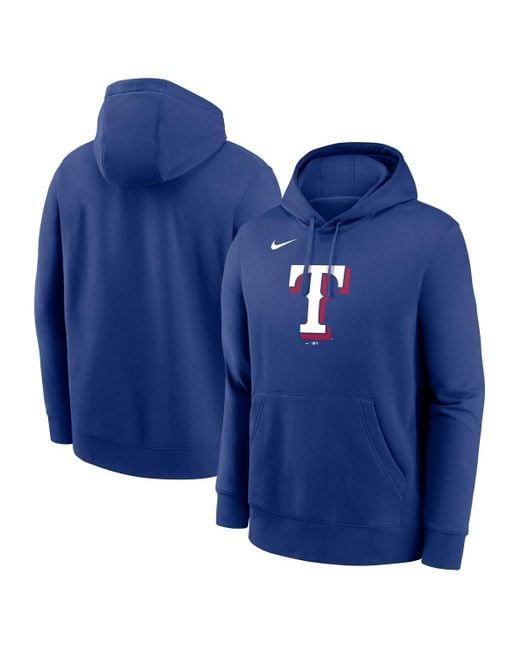Nike Texas Rangers Logo Club Fleece Pullover Hoodie in Blue for Men | Lyst