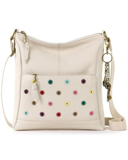 The Sak Lucia Leather Crossbody Bag in Natural | Lyst