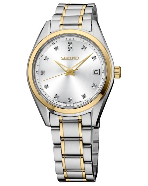 Seiko Two-tone Stainless Steel Bracelet Watch 32mm in Metallic | Lyst