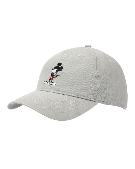 Disney Mickey Mouse White Unstructured Baseball Cap in Gray for Men | Lyst