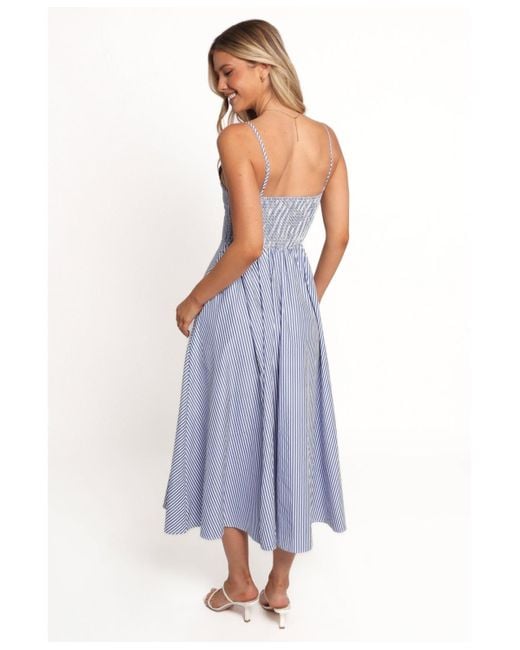 Petal & Pup Romilly Strappy Maxi Dress in Blue | Lyst