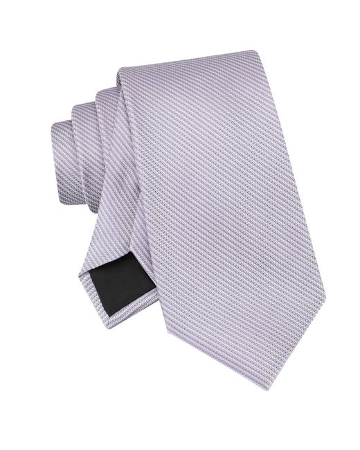 Calvin Klein Galica Stripe Pattern Tie in Purple for Men | Lyst