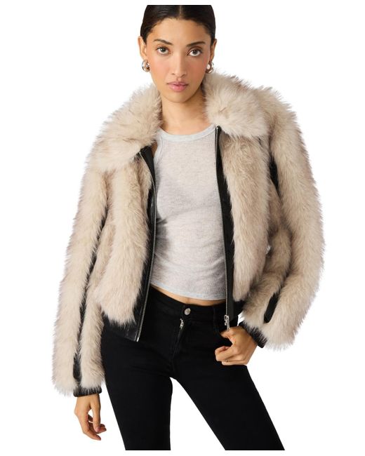 Steve Madden Charmaine Paneled Jacket in Natural | Lyst