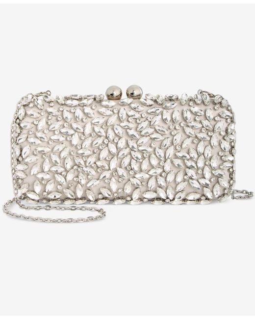 INC International Concepts East West Embellished Small Minaudiere in ...