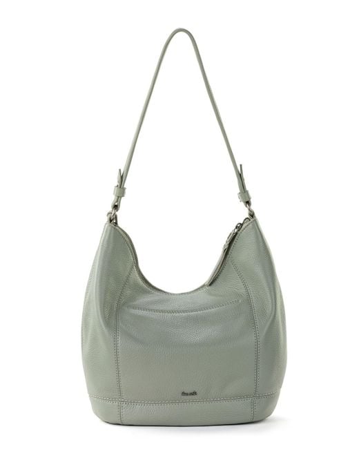 The Sak Sequoia Leather Medium Hobo Bag in Gray | Lyst