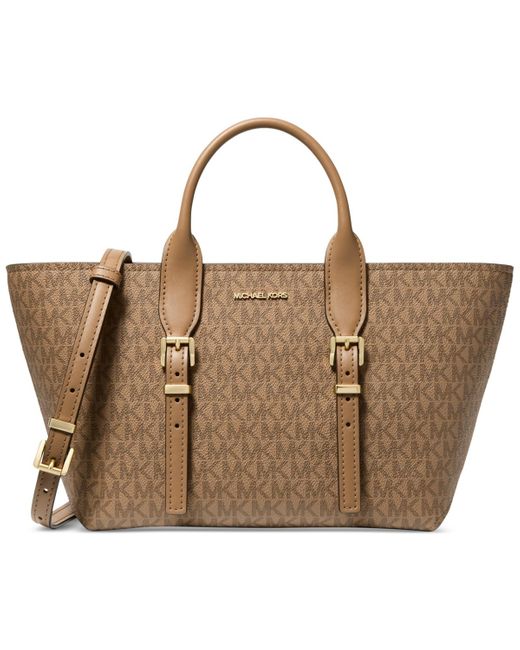 Michael Kors Michael Moore Medium Satchel in Brown | Lyst