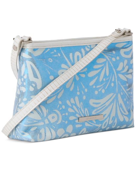 Brahmin Lorelei Lucent Leather Shoulder Bag in Blue | Lyst