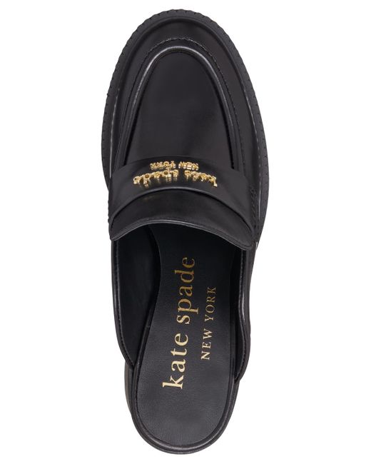 Kate Spade Blake Platform Mule Loafers in Black | Lyst