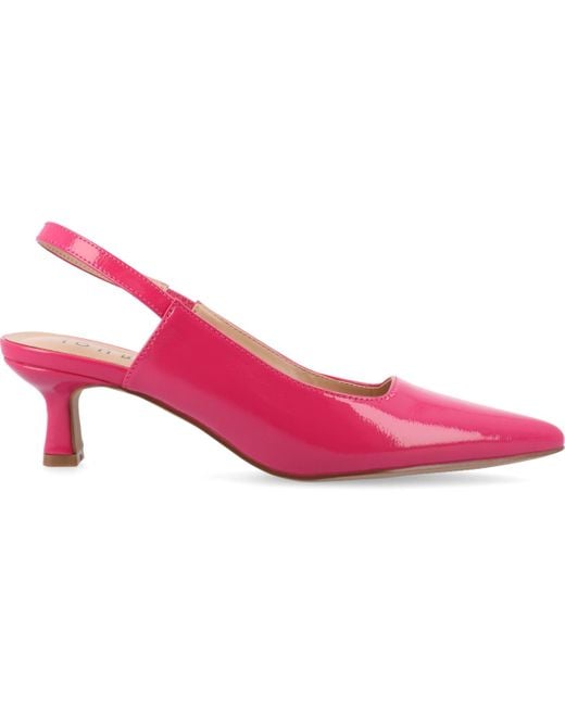 Journee Collection Paulina Wide Width Kitten Heel Slingback Pumps in ...