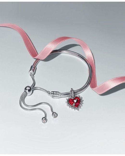 PANDORA Arrow Heart Bracelet Gift Set in Pink | Lyst