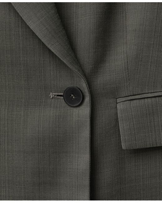 Mango Oversized Double-breasted Suit Jacket in Gray | Lyst