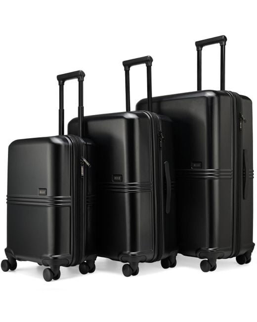 Elle Expedition 3-piece Expandable Retro Spinner luggage Set in Black ...