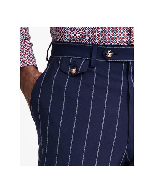 Tayion Collection Regular-fit Pinstripe Suit Pants in Blue for Men | Lyst
