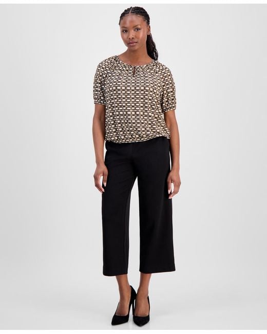 Anne Klein Anne Klein Essential Petite Keyhole-cutout Top | Lyst