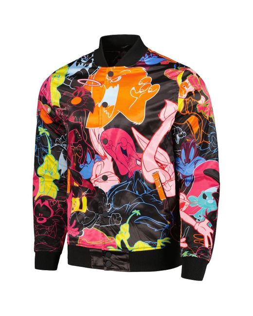 FREEZE MAX Looney Tunes Graphic Satin Full-snap Jacket in Orange for ...