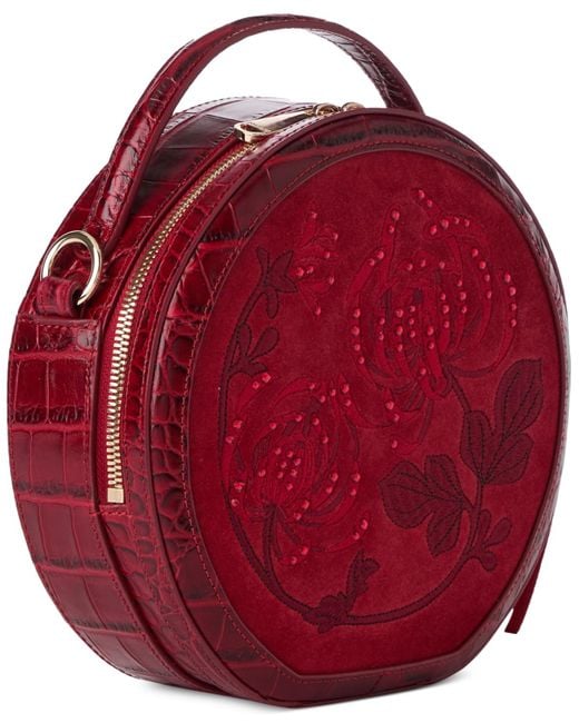 Brahmin Lane Kirin Leather Crossbody in Red | Lyst