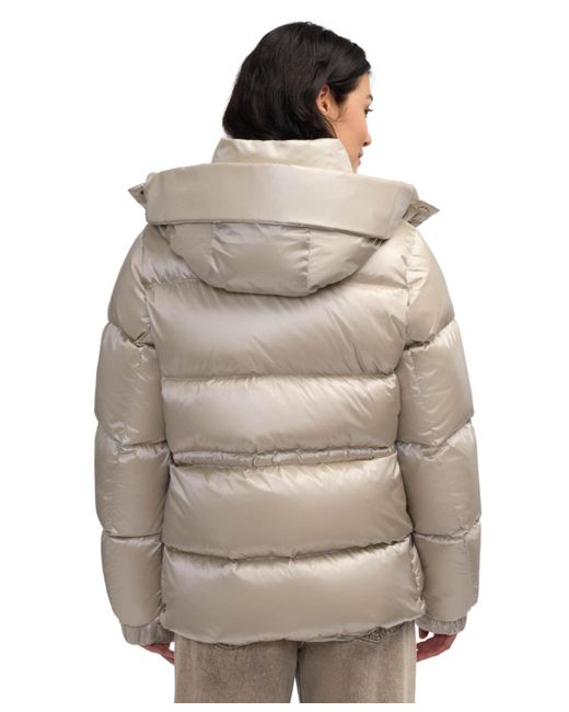 Pajar Vivienne Boxy Short Channel Quilted Puffer in Gray | Lyst
