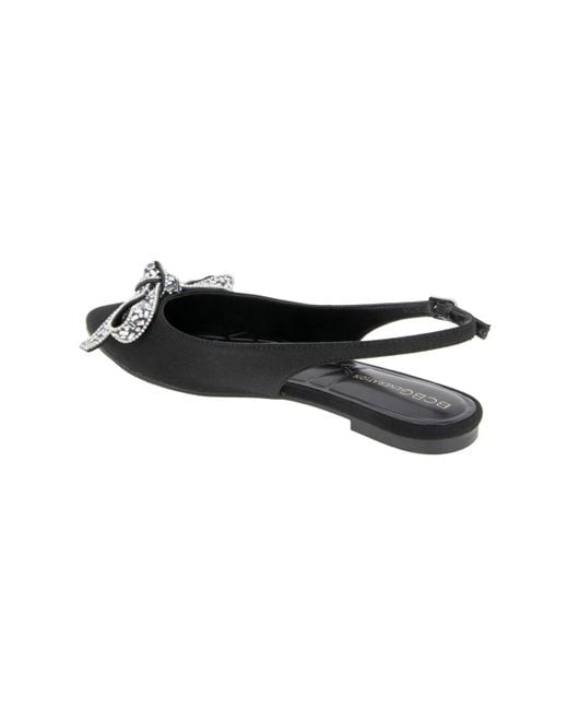 BCBGeneration Katly Pointed Toe Slingback Flats in Black | Lyst
