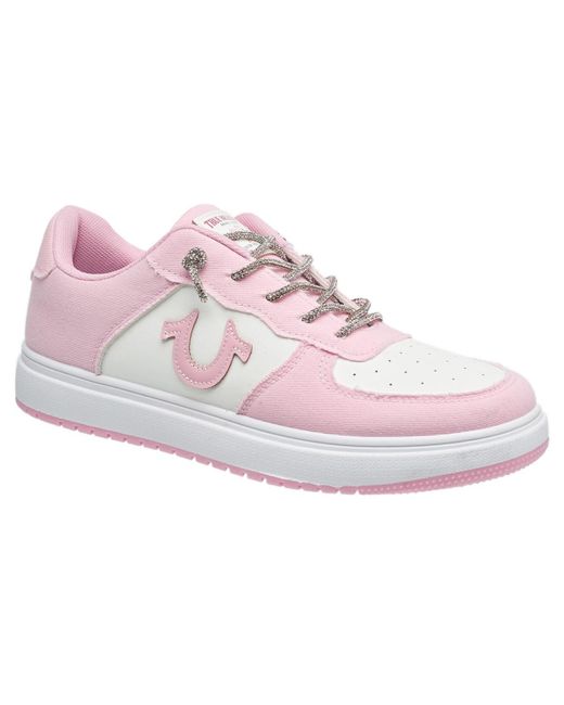 True Religion Ladies Allison Logo Sneaker in Pink | Lyst