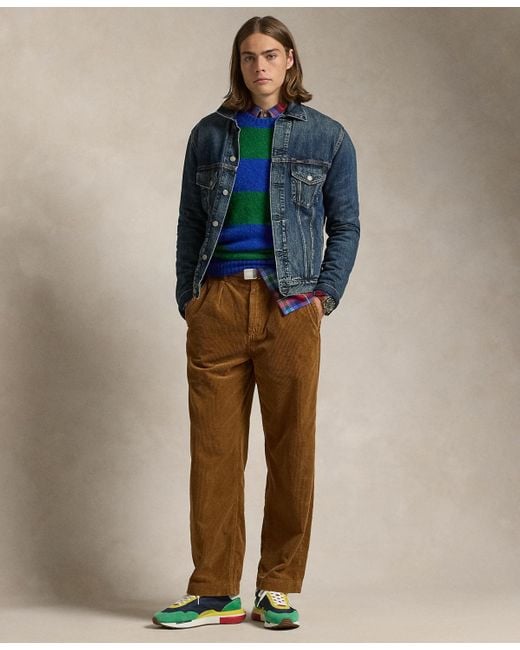 Polo Ralph Lauren Classic-fit Pleated Corduroy Pants in Brown for Men | Lyst