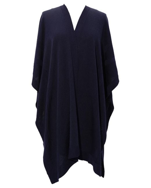 Ralph Lauren Textured Knit Ruana in Blue | Lyst