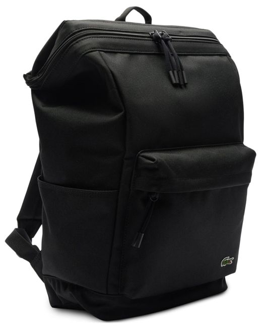 Lacoste Rectangle Logo Backpack in Black for Men | Lyst