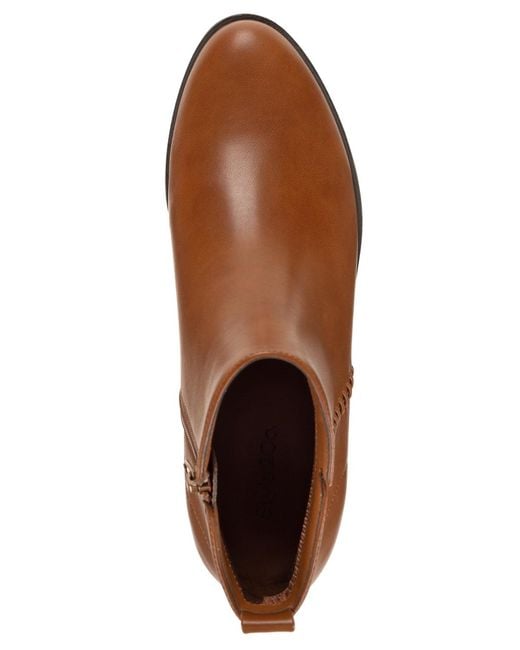 Style & Co. Aidenn Block Heel Booties in Brown | Lyst