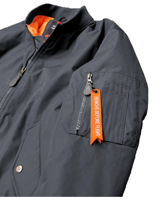 Spire By Galaxy Heavyweight Ma-1 Bomber Flight Jacket in Black for Men ...