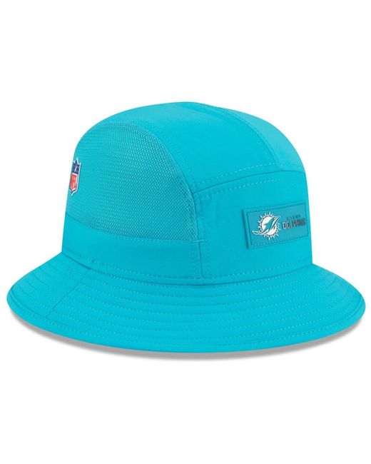 KTZ Miami Dolphins 2025 Sideline Bucket Hat in Blue for Men | Lyst