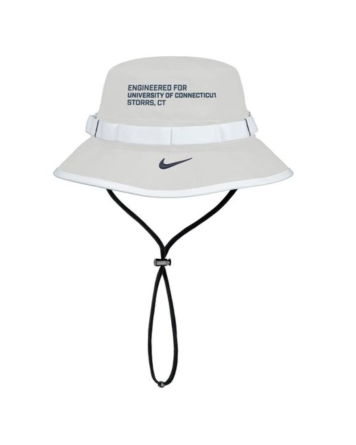 Nike Uconn Huskies 2025 On-field Boonie Performance Bucket Hat in White ...