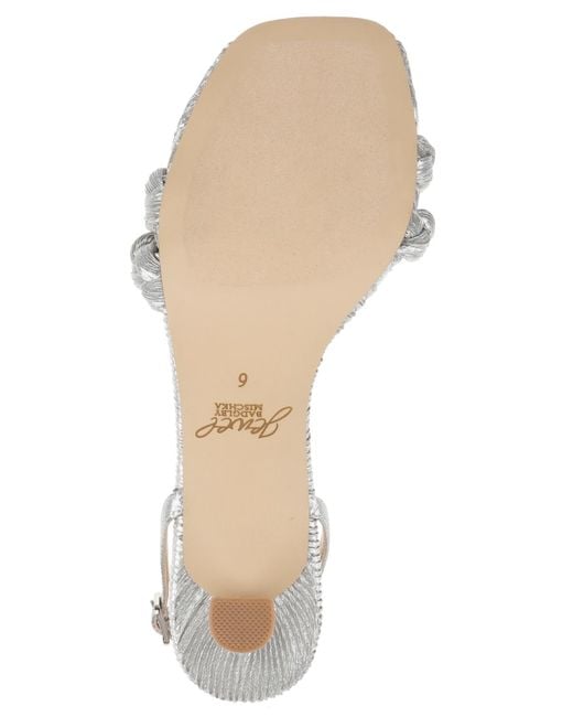 Badgley Mischka Sharon Square Toe Dress Sandals in Metallic | Lyst