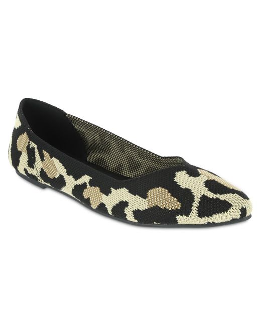 Mia Kerri Ballet Knit Flats In Black Lyst