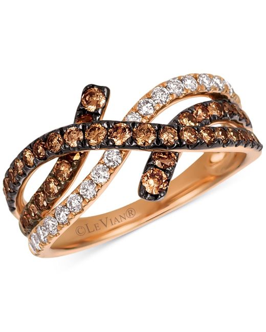 Le Vian Chocolatier Chocolate Diamond & Vanilla Diamond Ring (1-1/20 Ct ...