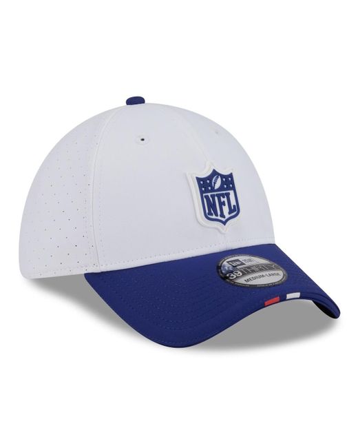 KTZ White/navy 2025 Nfl Training Camp 39thirty Flex Hat in Blue for Men ...