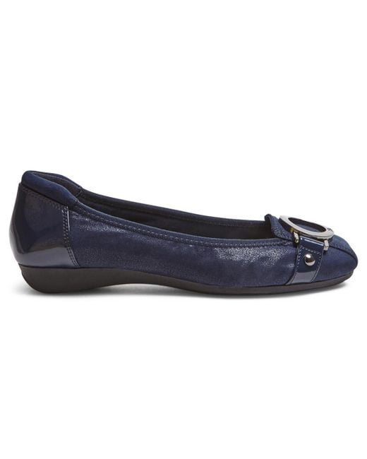 Anne Klein Umeko Snip Toe Ballet Flats in Blue | Lyst