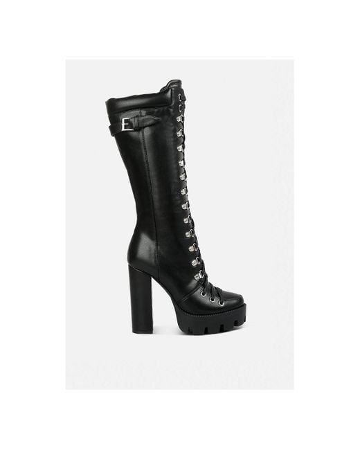 LONDON RAG Magnolia Boots in Black | Lyst
