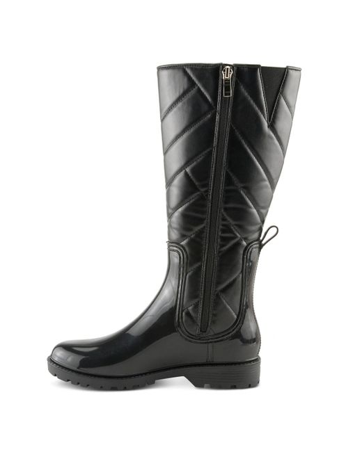 Spring Step Maiza Waterproof Quilted Rain Boots in Black | Lyst