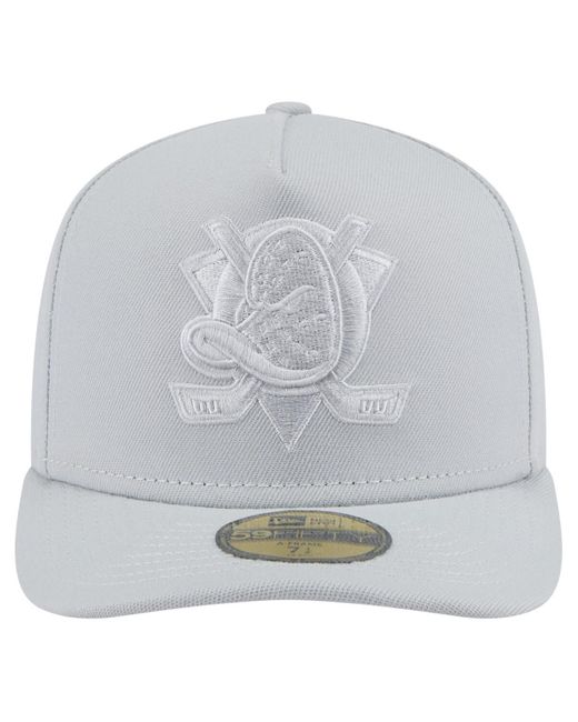 KTZ Anaheim Ducks Color Pack A-frame 59fifty Fitted Hat in Gray for Men ...