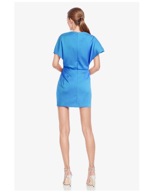 ONE33 SOCIAL The Sienna Draped Mini Dress in Blue | Lyst