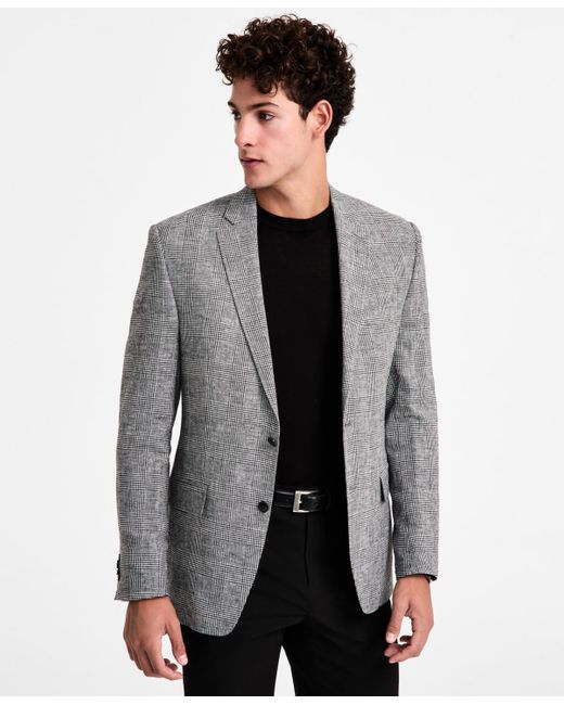 Michael Kors Classic-fit Linen-blend Sport Coat in Gray for Men | Lyst