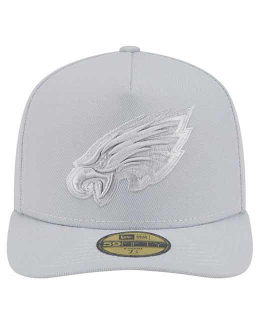 KTZ Philadelphia Eagles Color Pack A-frame 59fifty Fitted Hat in Gray ...