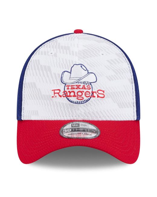 KTZ Royal/red Texas Rangers 2025 Mlb Clubhouse 39thirty Flex Hat for ...
