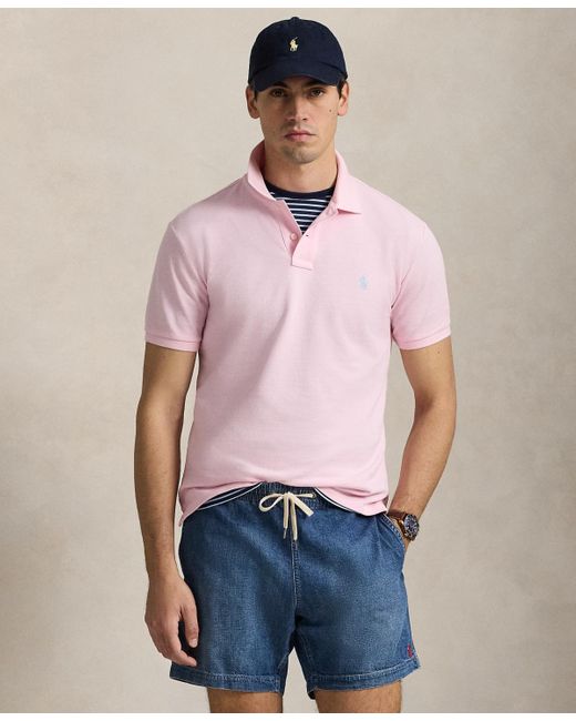 Polo Ralph Lauren Classic-fit Mesh Polo in Red for Men | Lyst